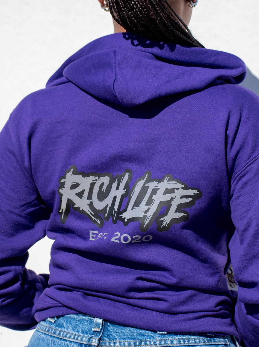 Purple "Rich Life" SZN 2 Zip-up – richlifeclothing